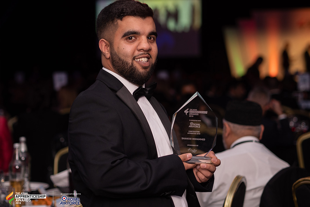 Shabeeb, a plumbing apprentice with Fortem in Yorkshire, with his ...